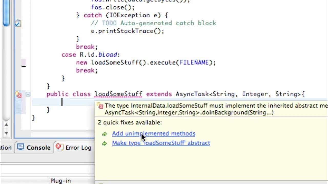 Android Application Development Tutorial 101 Async Task class to load stuff YouTube - YouTube