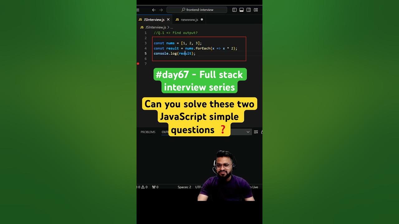 #day67 - can you solve these two #javascript interview questions #frontend #coding #reactjs ...