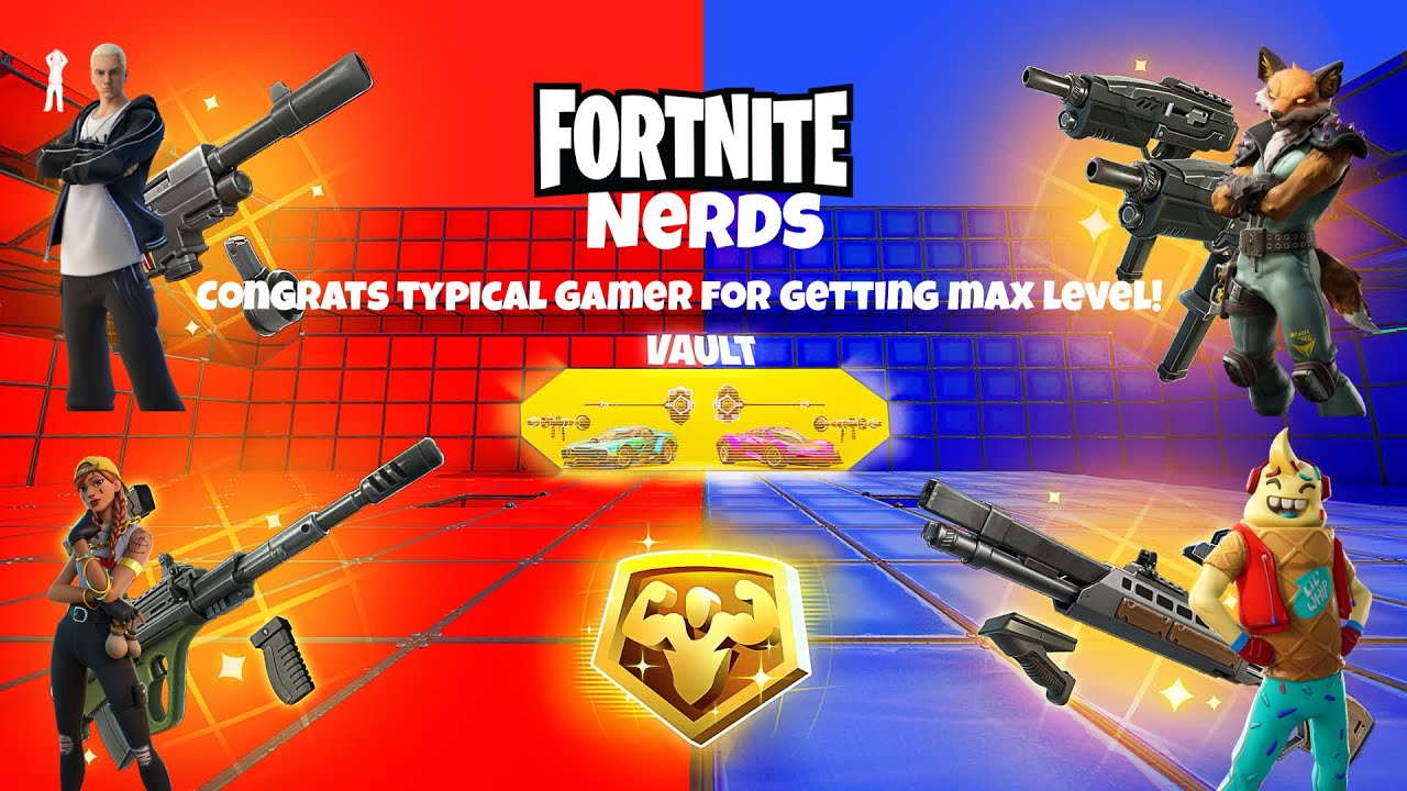 Super Red Vs Blue in honor of TG getting to max level in Fortnite ...