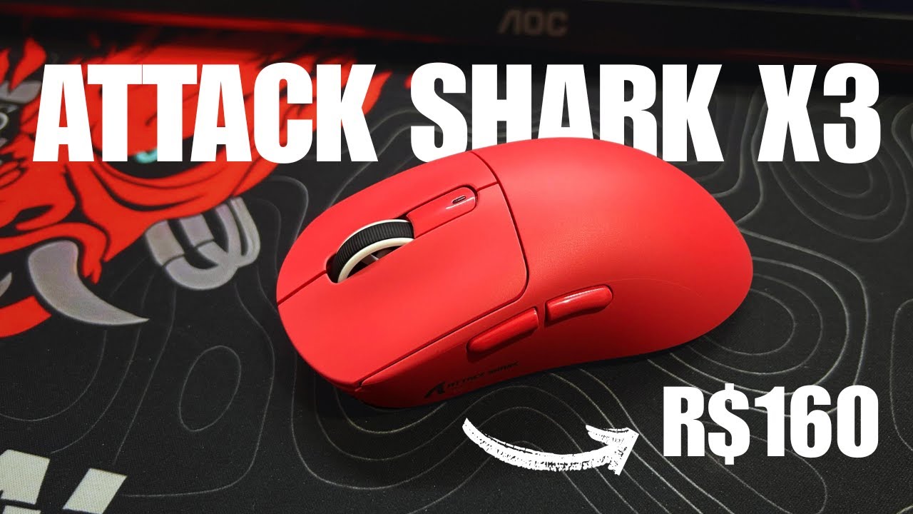 Me SURPREENDI com o Mouse Attack Shark x3 (Melhor custo-benefício ...