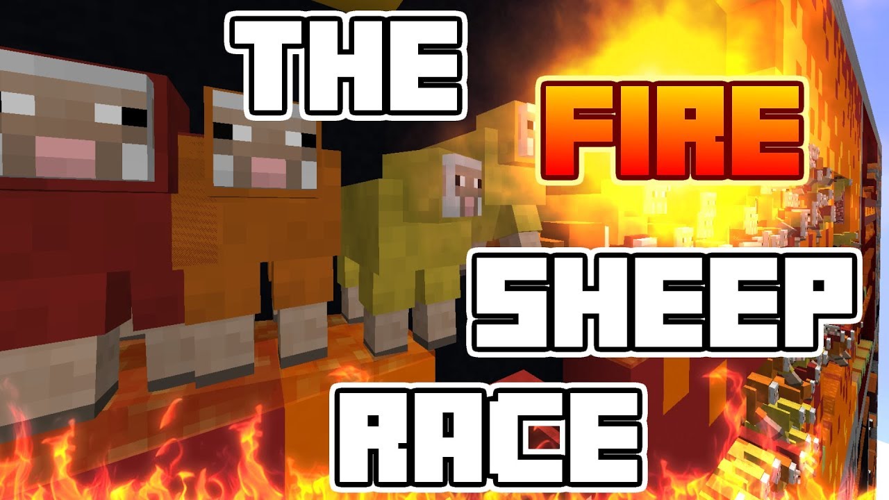 The Fire Sheep Race (Minecraft Marble Race) - YouTube