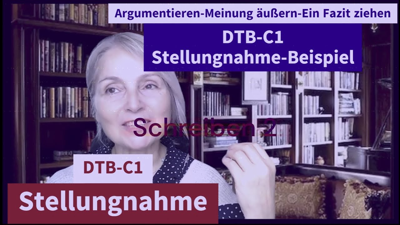 DTB C1 | Deutsch-Test für den Beruf C1| Stellungnahme Schreiben - YouTube