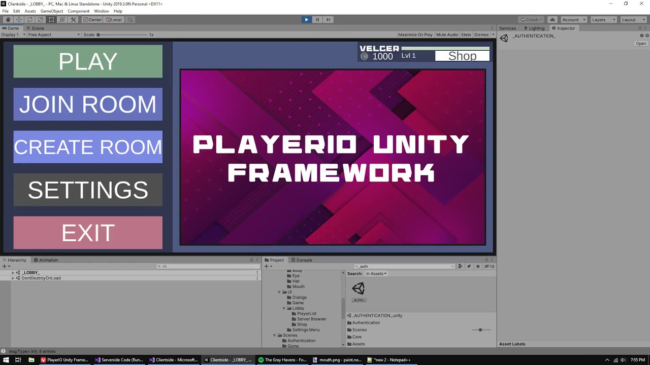 PlayerIO Unity Template (Building the Shop) - YouTube