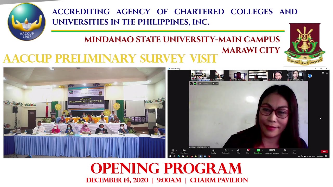 AACCUP Preliminary Survey Visit Opening Program (Part 2) - YouTube