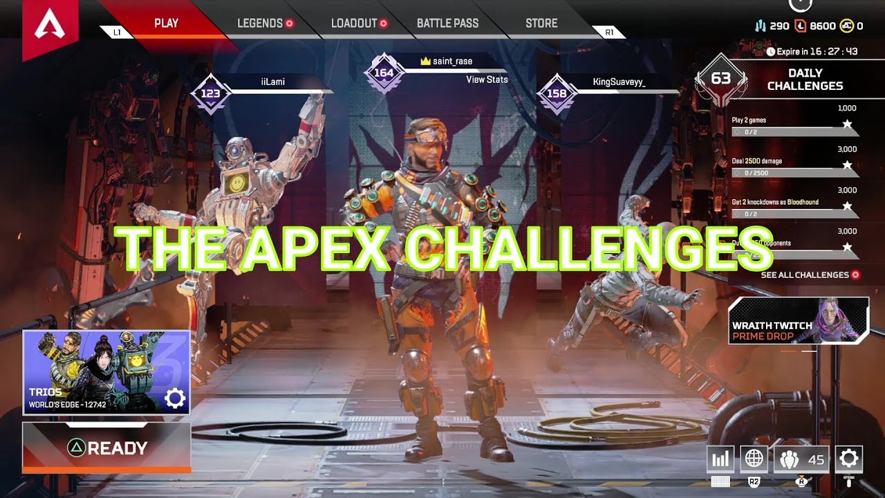 WELCOME, TO THE APEX LEGENDS CHALLENGES #1 // Apex Legends - YouTube