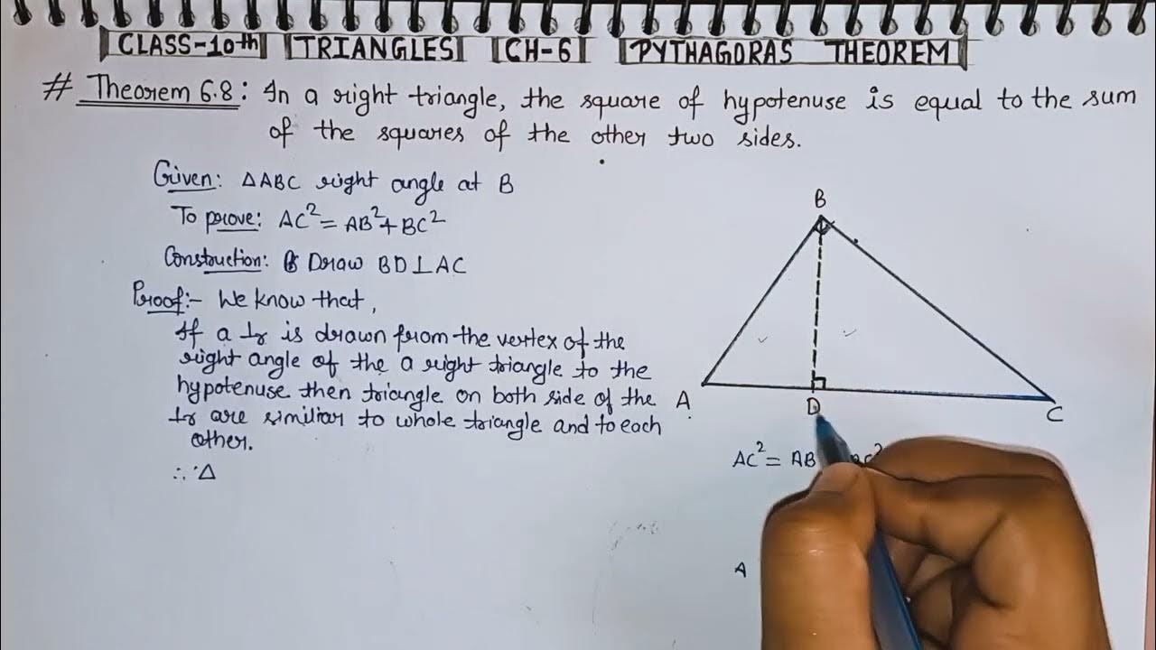 Triangles / class-10th / chapter-6 / NCERT / Pythagoras theorem / by Vandana maths classes - YouTube