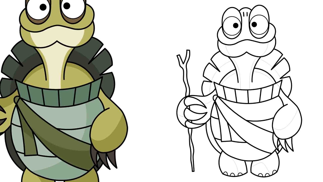 HOW TO DRAW Grandmaster Oogway | Kung Fu Panda | Drawing Easy Step by ...