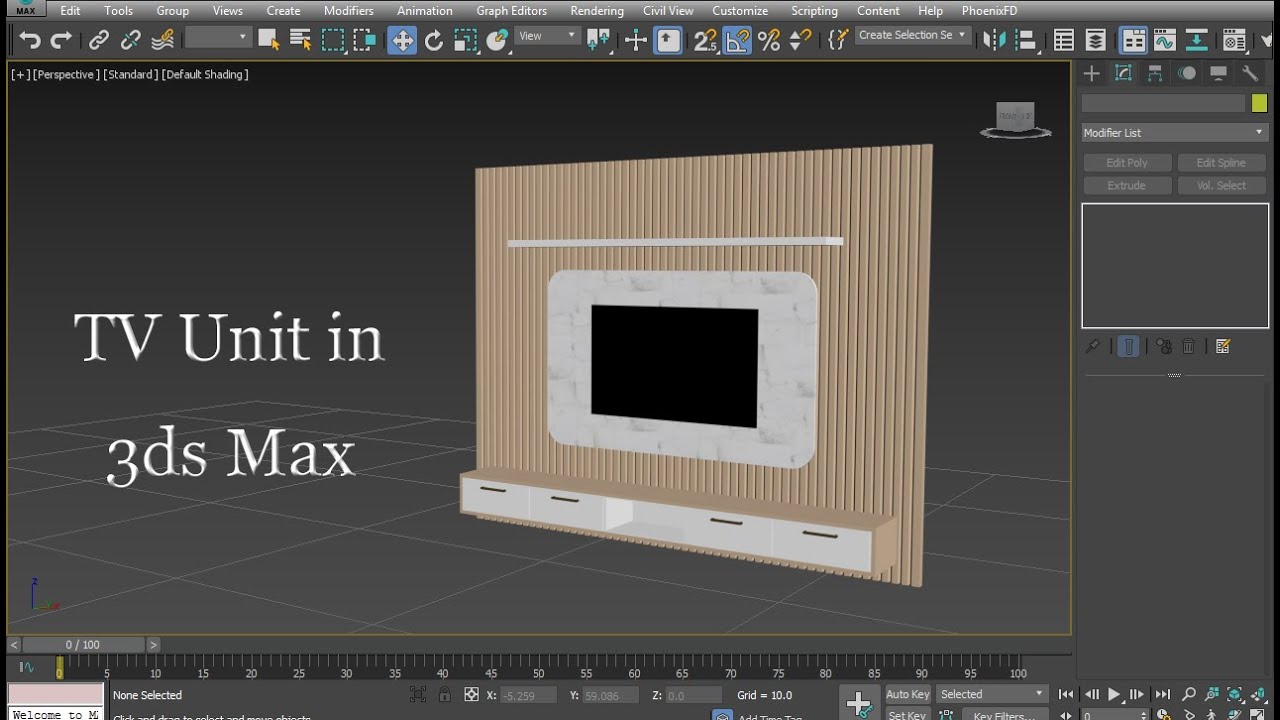 TV Unit in 3ds Max | TV Unit Modeling in 3ds Max | Create TV Unit ...