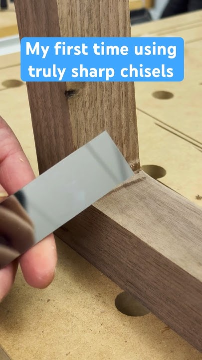 My first time using truly sharp chisels #handtools #workshop #woodworking - YouTube