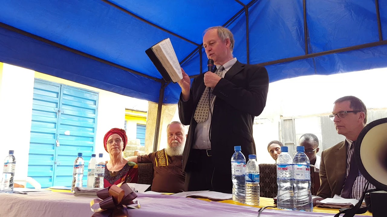 Professor Danny McCain speaking at the ACTS/Revival bookshop & depot ...