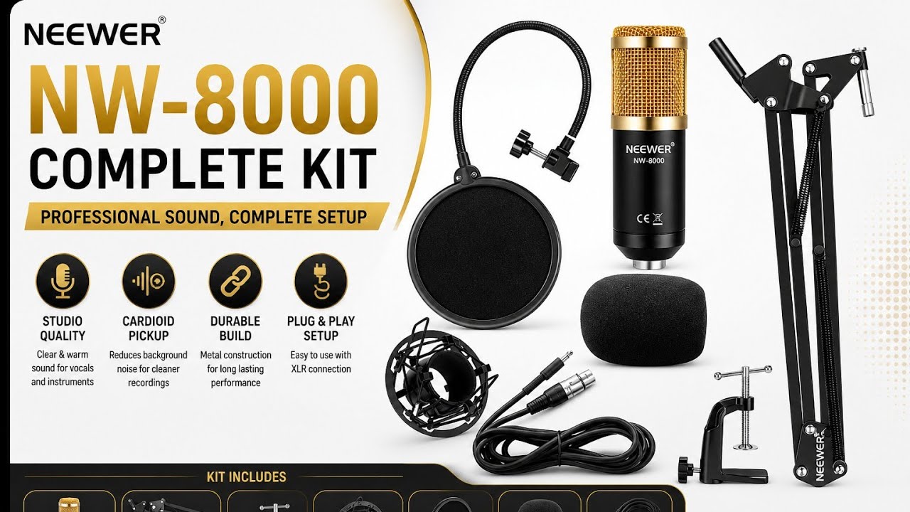 Neewer nw 8000|Neewer nw 8000 recording review - YouTube