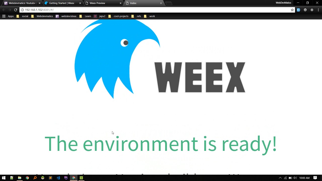 Build Mobile Apps On Vuejs Using Weex Getting Started Youtube