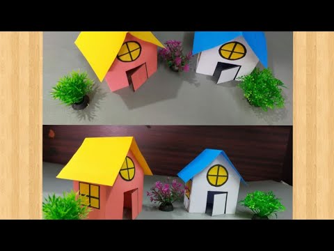 Paper Made Mini House | DIY Handmade Showpiece Craft | Easy Wall Decor ...