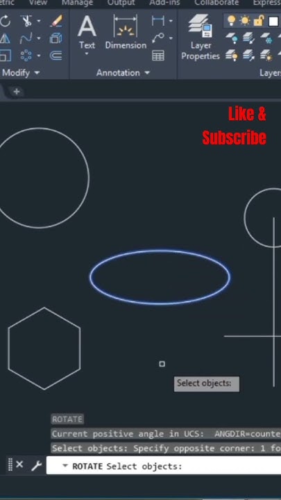 How to use ROTATE command in Auto CAD। #shorts - YouTube