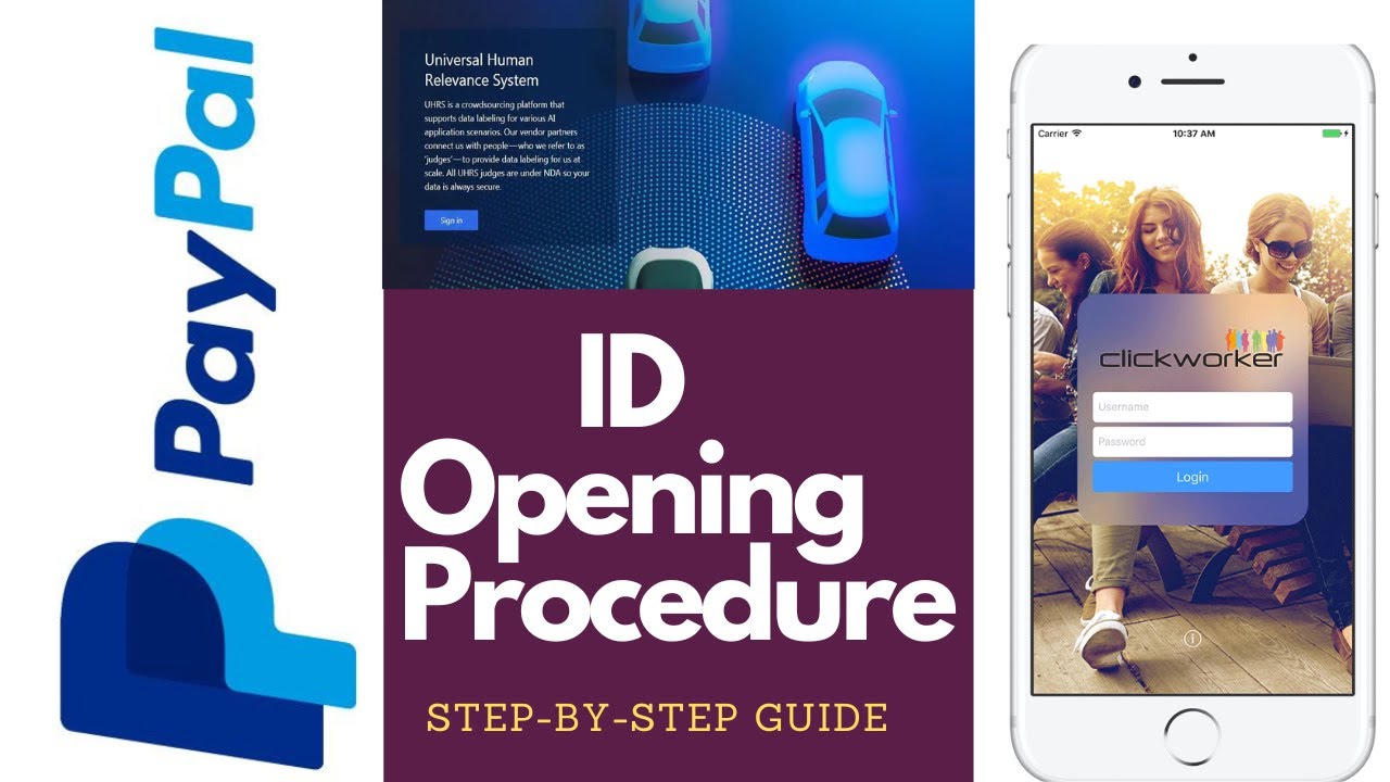 Clickworker & PayPal ID Opening Procedure for UHRS | Step-by-Step Guide ...