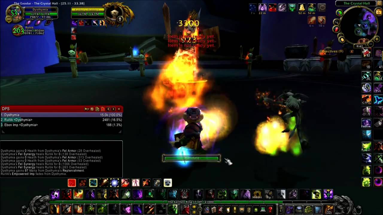 Destruction Warlock Spell Rotation for patch 4.0.6 - YouTube