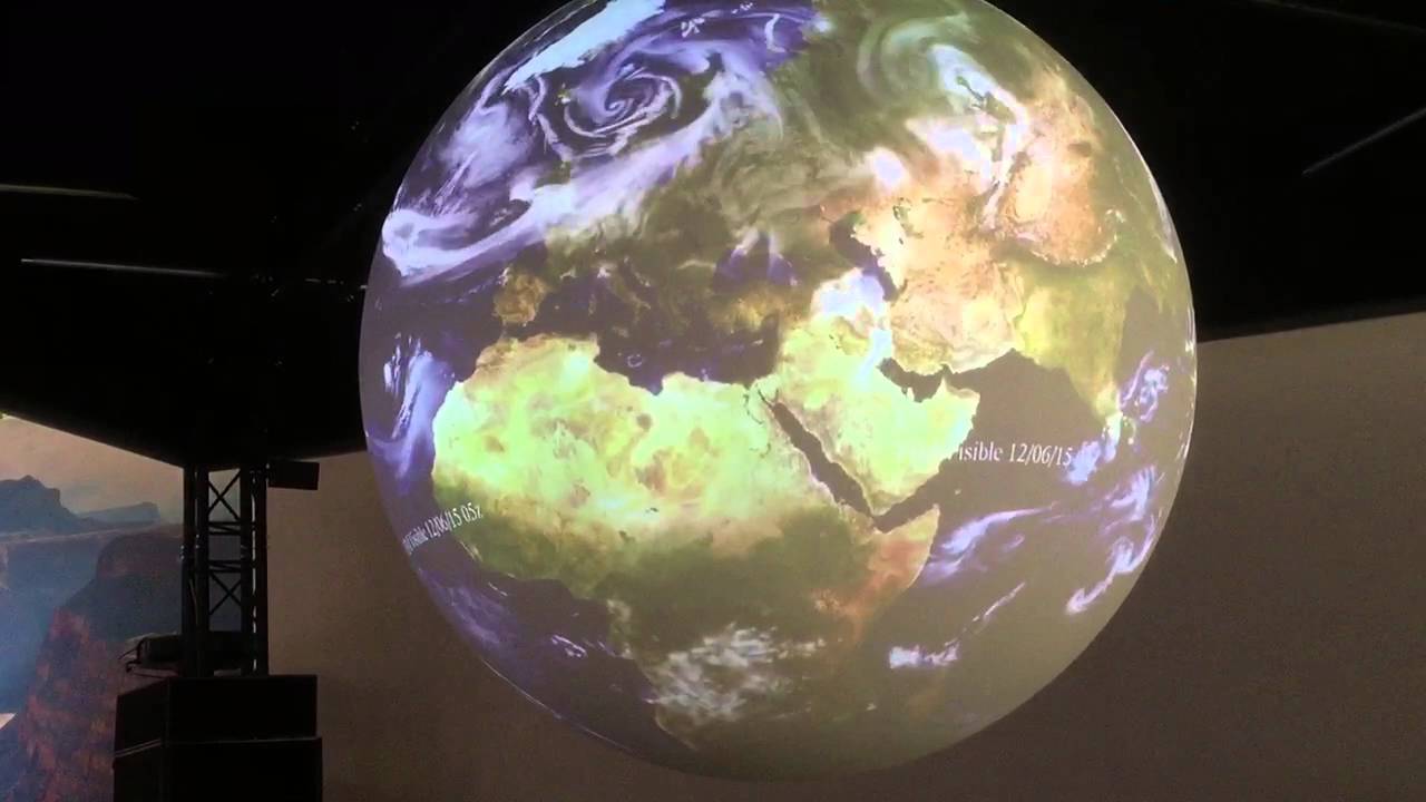 Climate Science in 3D on a Sphere - YouTube