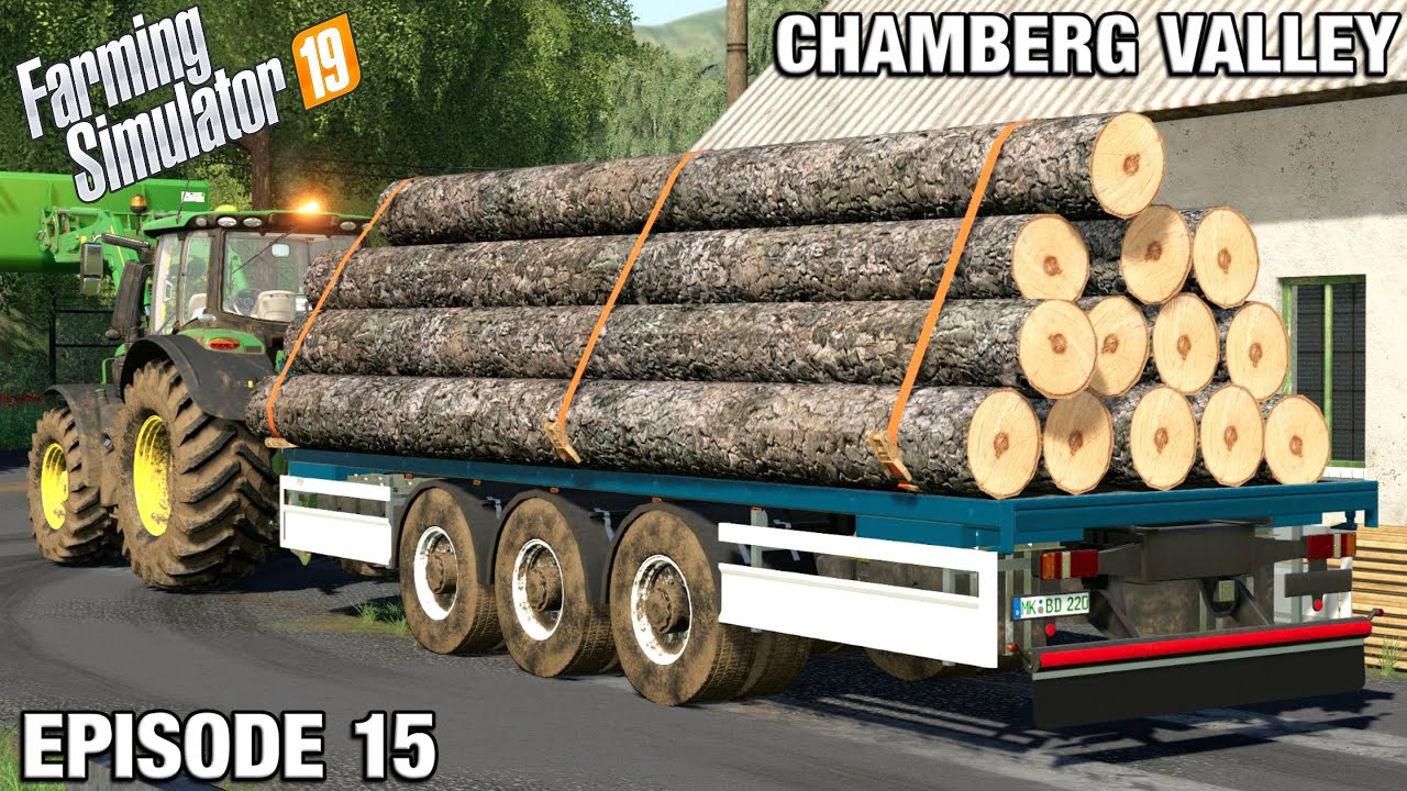 COLLECTING LARGE LOGS FOR PROFIT - Chamberg Valley FS19 Ep 15 - YouTube