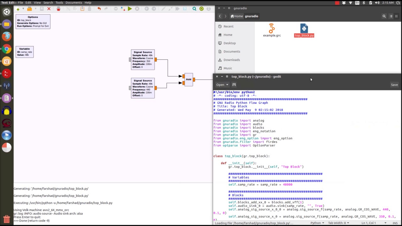 GnuRadio Example (and a Glance Under the Hood ) - YouTube