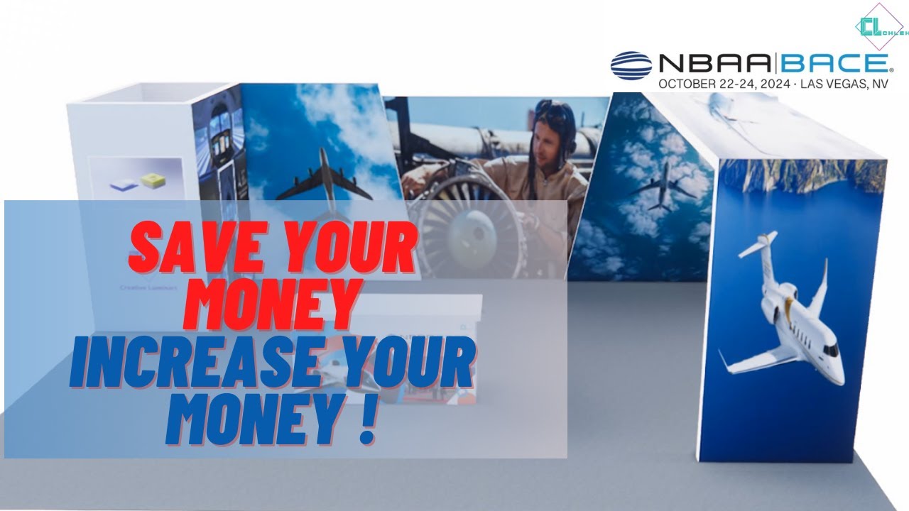 Custom Backlit Trade Show Booth Design for the NBAA BACE - YouTube