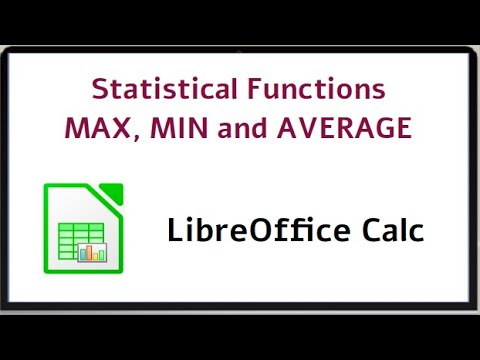 CA P5 # MAX | MIN | AVERAGE | Statistical Functions | LibreOffice Calc - YouTube