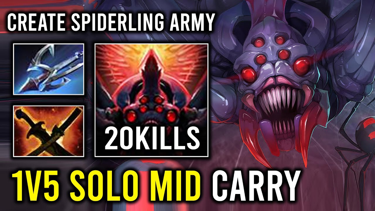 How to Play Hyper Carry Mid Broodmother with Spiderling Army Hit Like a ...