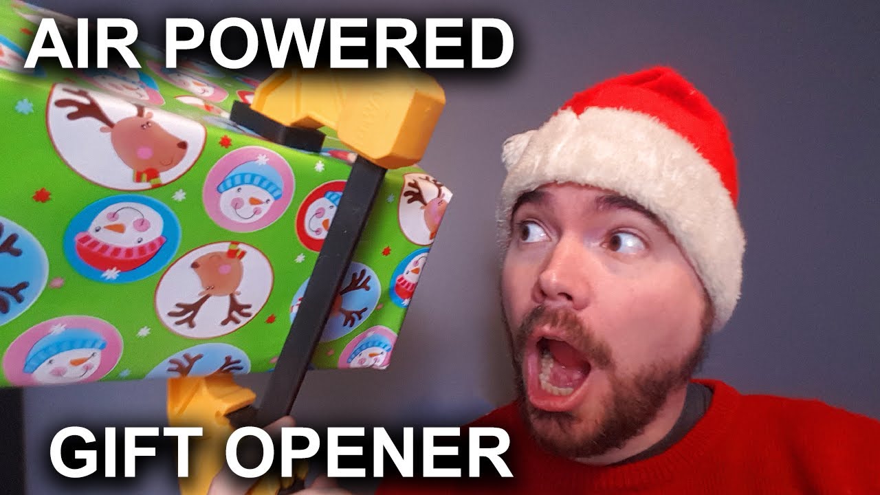 Air Powered Present Opener (how to peek at presents) - YouTube