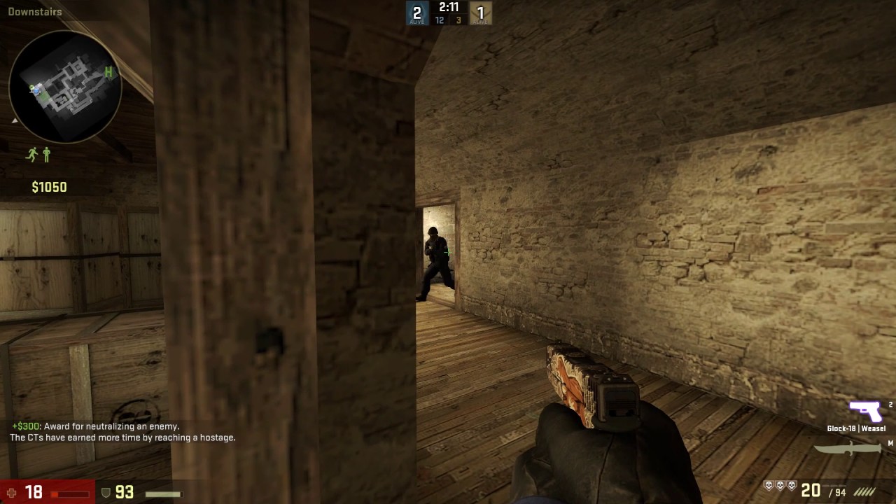 CSGO - 1 vs 5 Ace On Italy With The Weasel Glock! - YouTube