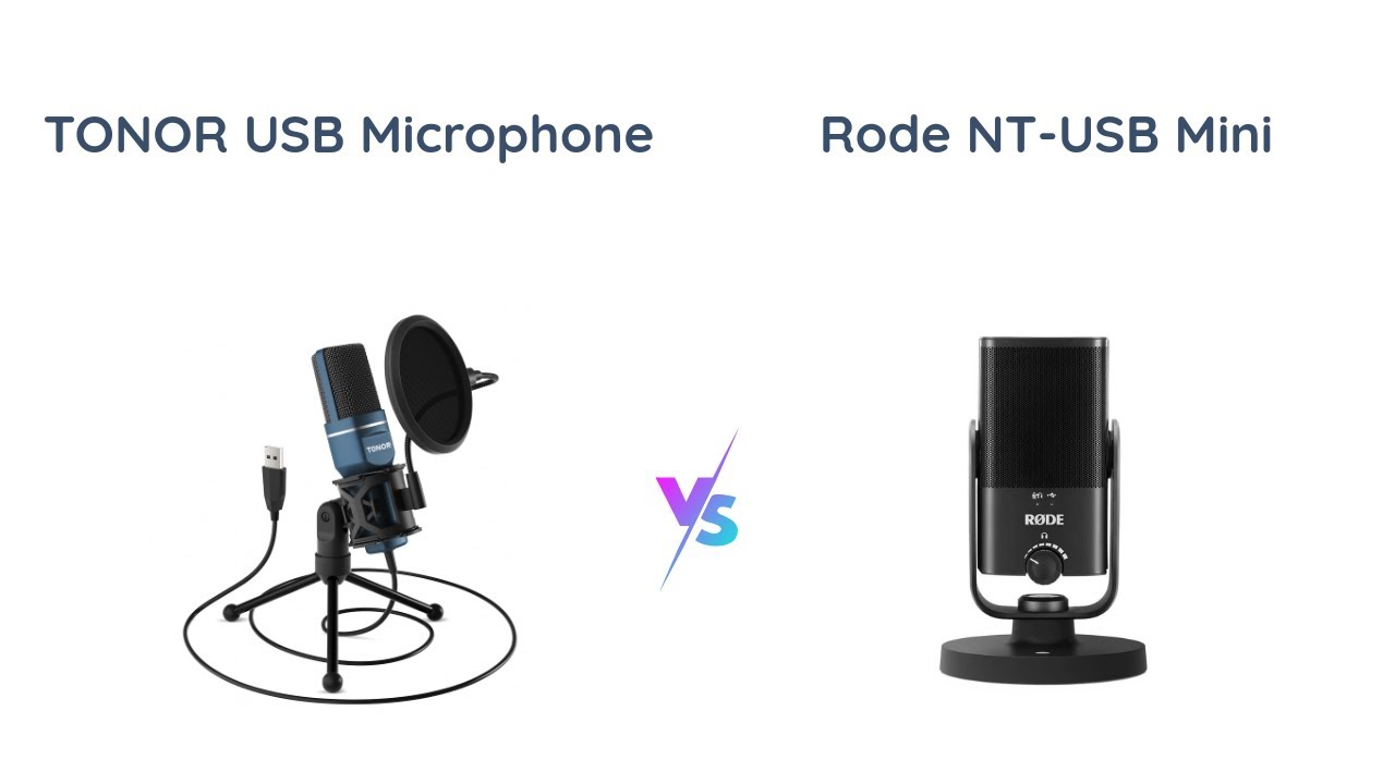 Comparison of TONOR USB Microphone vs Rode NT-USB Mini - YouTube
