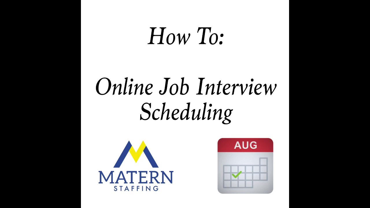 How To Schedule A Job Interview YouTube How To Schedule A Job Interview YouTube