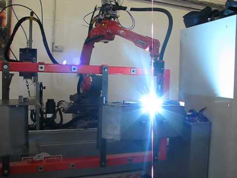 Test welding of RTB wood pellet boiler - YouTube