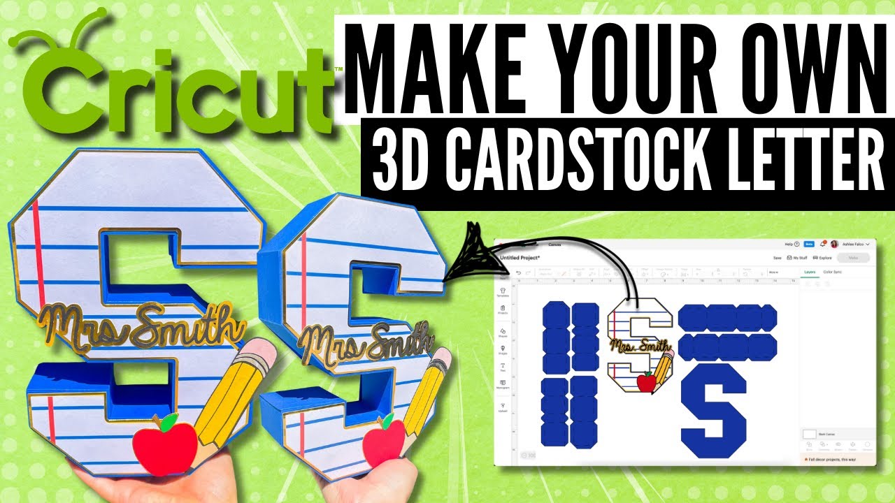 Create Stunning 3d Cardstock Letters With Your Cricut! - YouTube