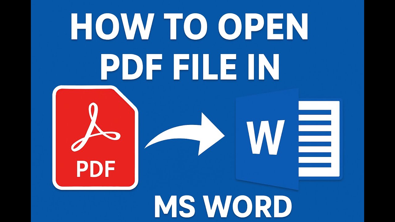 How to Open PDF File in MS Word | Quick & Easy Method - YouTube