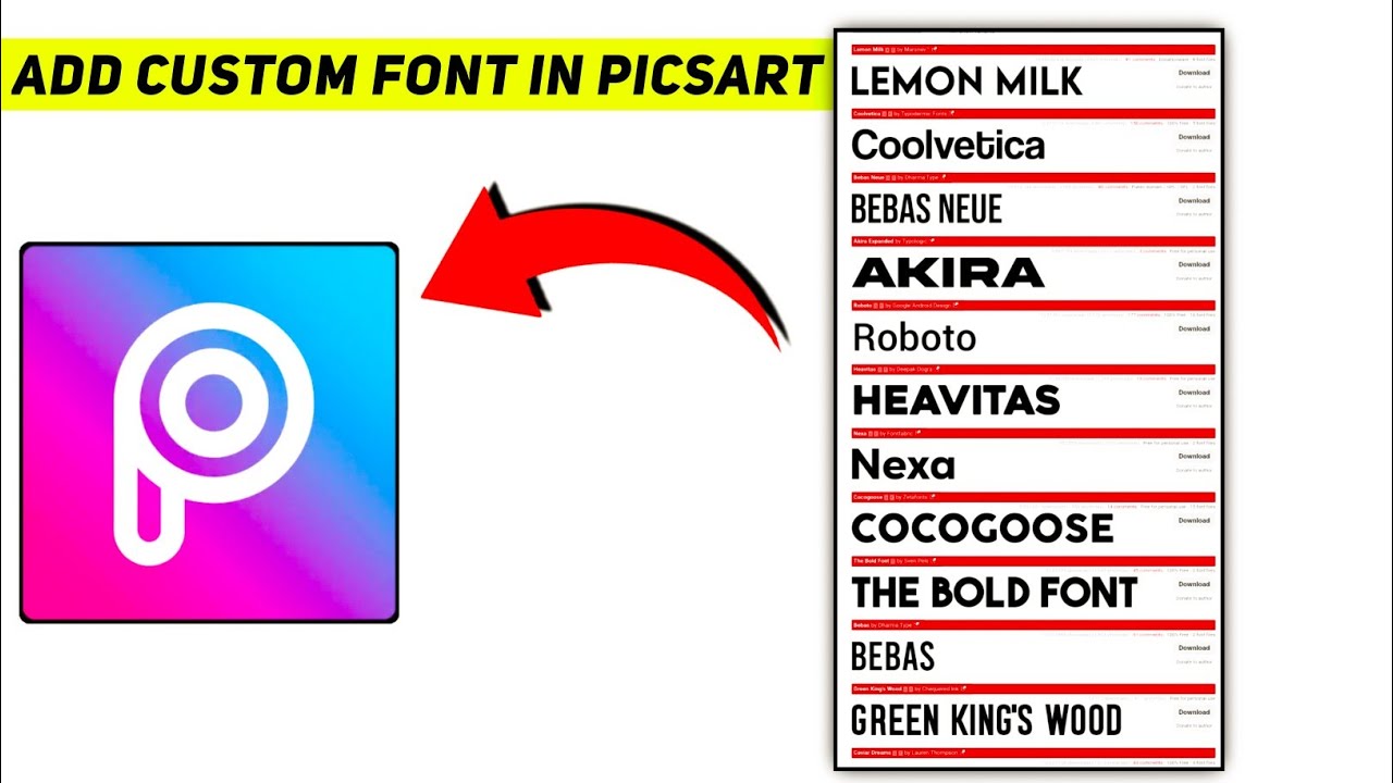 Picsart me font kaise add kare ! How to add fonts in picsart free - YouTube