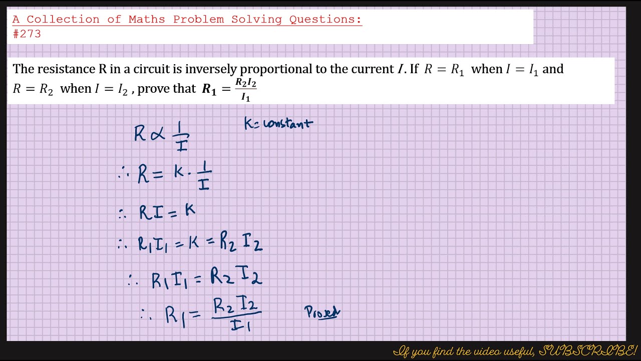 A Collection of Maths Problem Solving Questions:#273 (Inverse ...