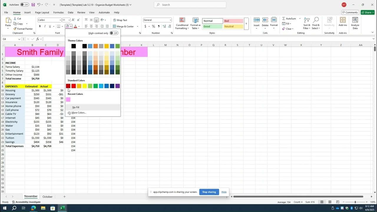 Beginning EXCEL PRACTICE ASSIGNMENT #3 - YouTube