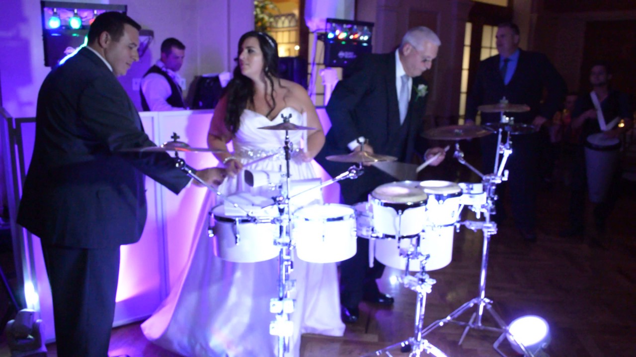 Bride & Groom Play the Drums - YouTube