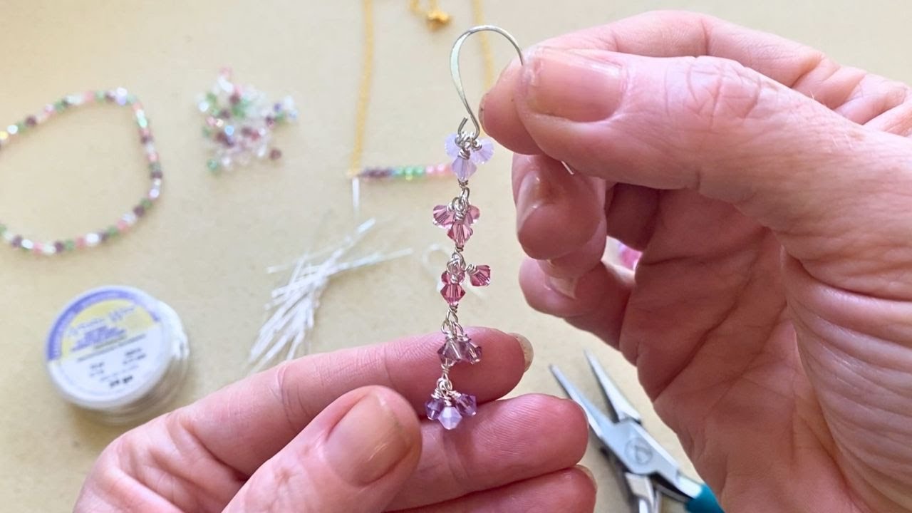How to Make the Dancing Crystals Earrings - YouTube