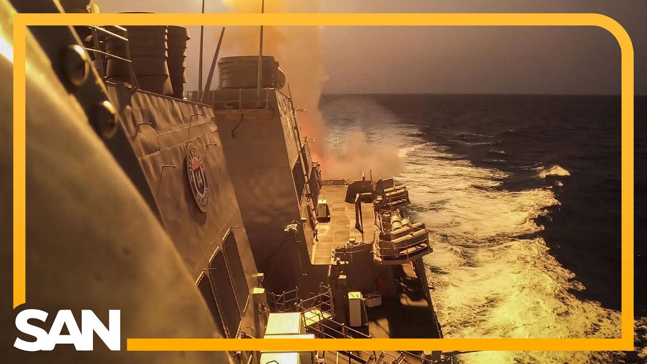US Navy leads international coalition to protect Red Sea shipping - YouTube