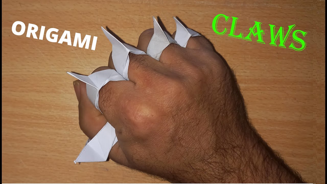 CLAWS ORIGAMI STEP BY STEP - EASY CRAFT TUTORIAL - YouTube