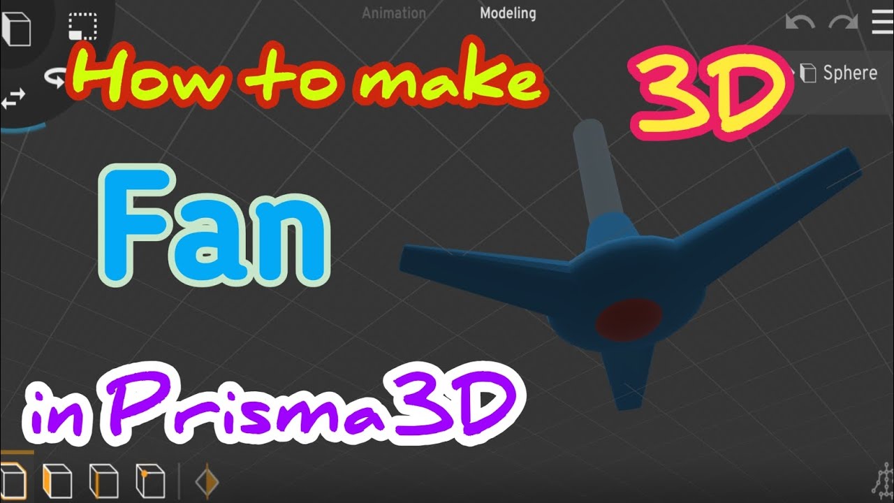 How to make 3D Fan in prisma3D | @animation3Dworld | prisma 3D - YouTube