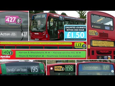 Hayes (W London) Colour-Coded Route-Branded Buses - YouTube