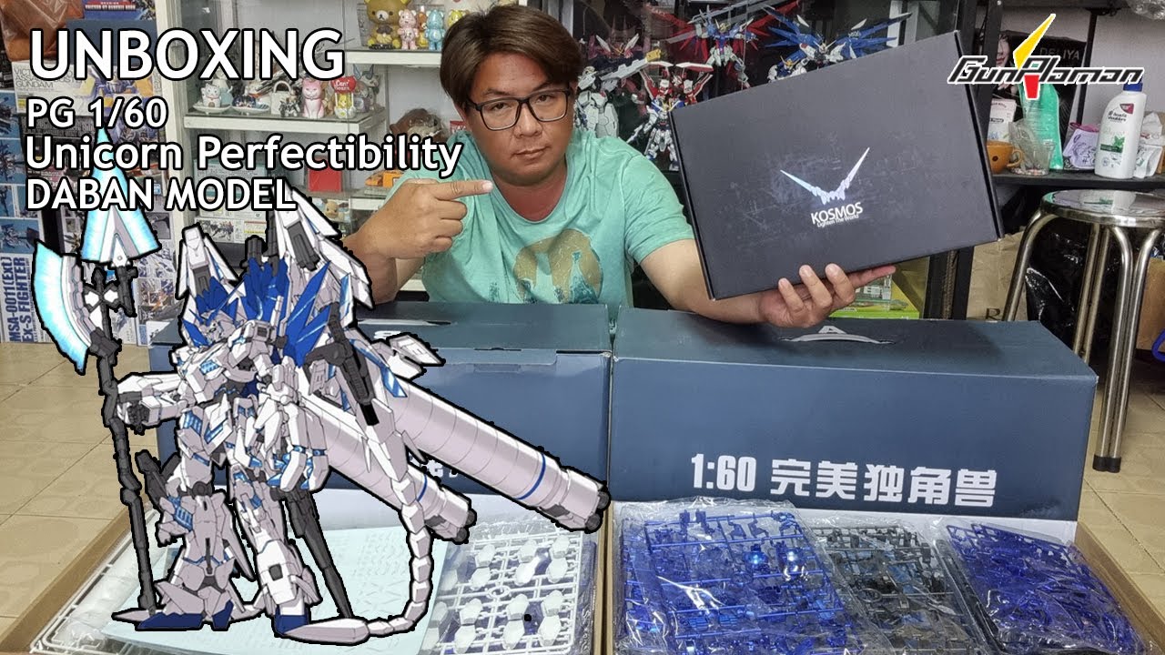 เปิดกล่องส่องแผง PG 1/60 UNICORN PERFECTIBILITY [DABAN MODEL] - YouTube