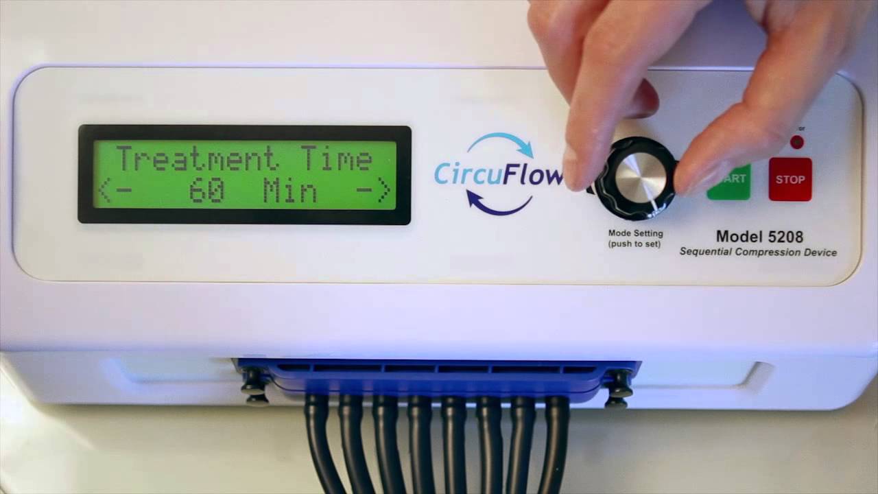 Lymphedema Pump - CircuFlow™ 5208 Compression Pump Pressure Mode - YouTube