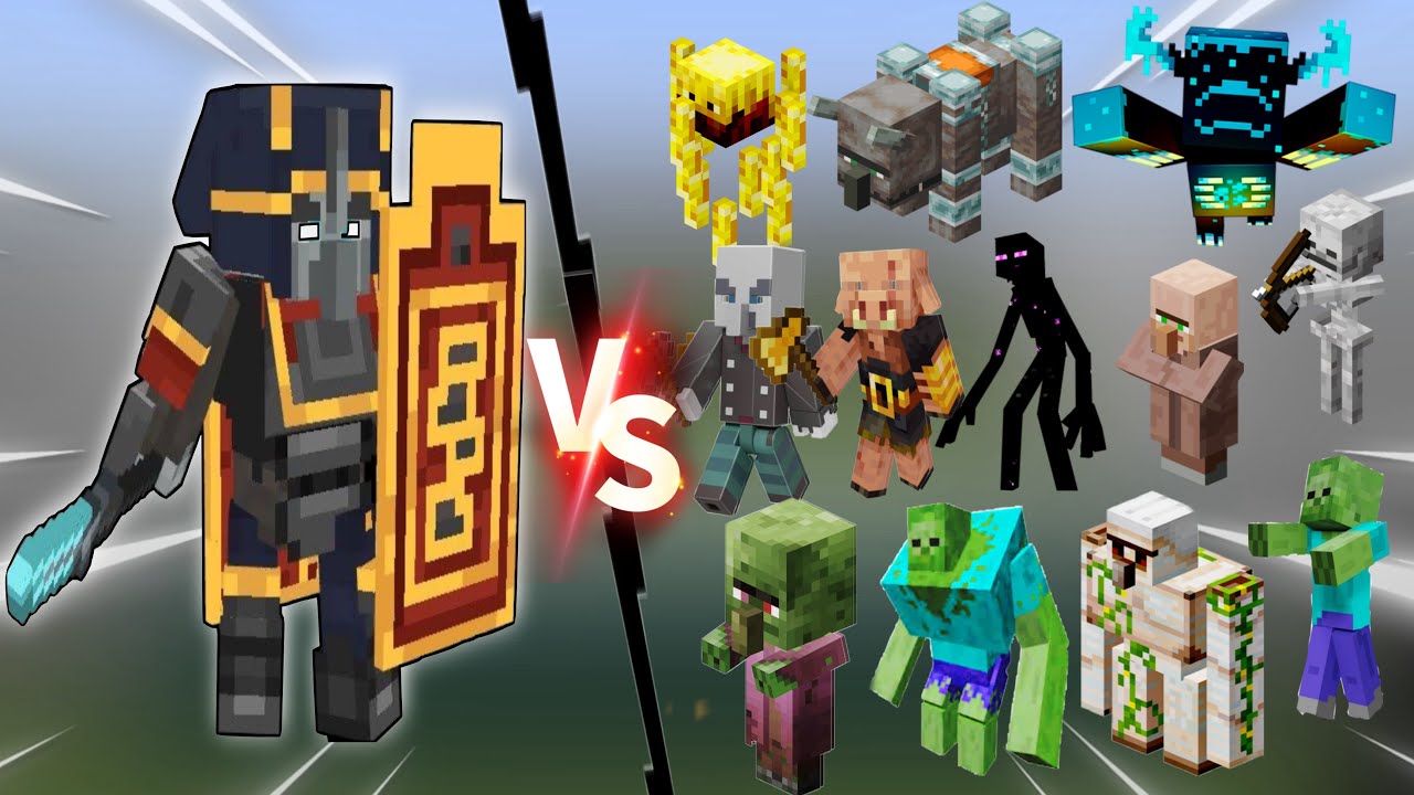 Minecraft Tower vindicator Zombie Vs All Zombies Fight | All Mobes ...