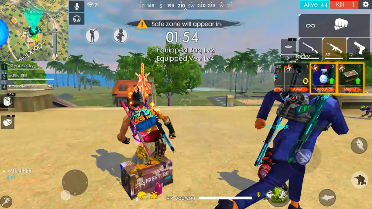 Awm Sniping in Free Fire - YouTube