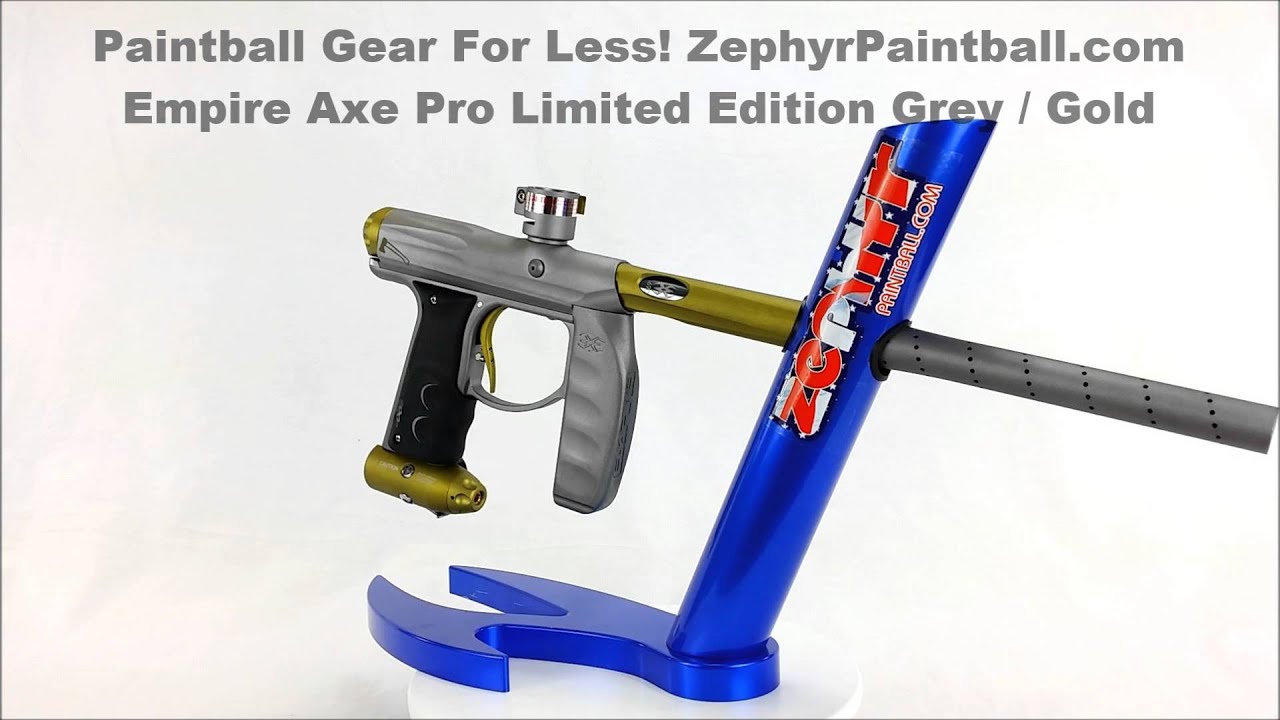 Empire Axe Pro Limited Edition Paintball Gun wRedline Foregrip Grey ...