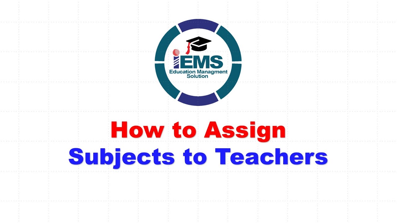 How to Assign Subjects to Subject Teachers - YouTube