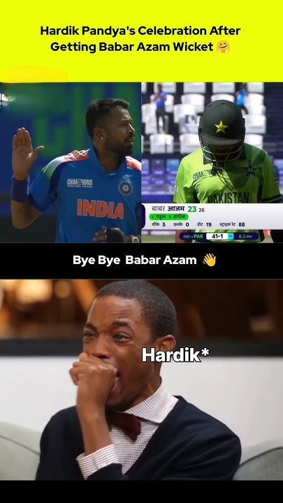Hardik Pandya's Celebration After Getting Babar Azam Wicket🔥 😱...#cricket #indvspak # ...
