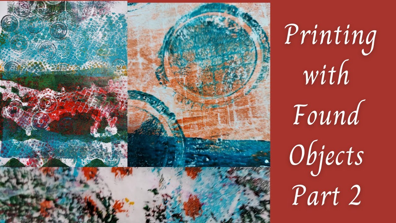 Gel Printing With Found Objects 2 - YouTube